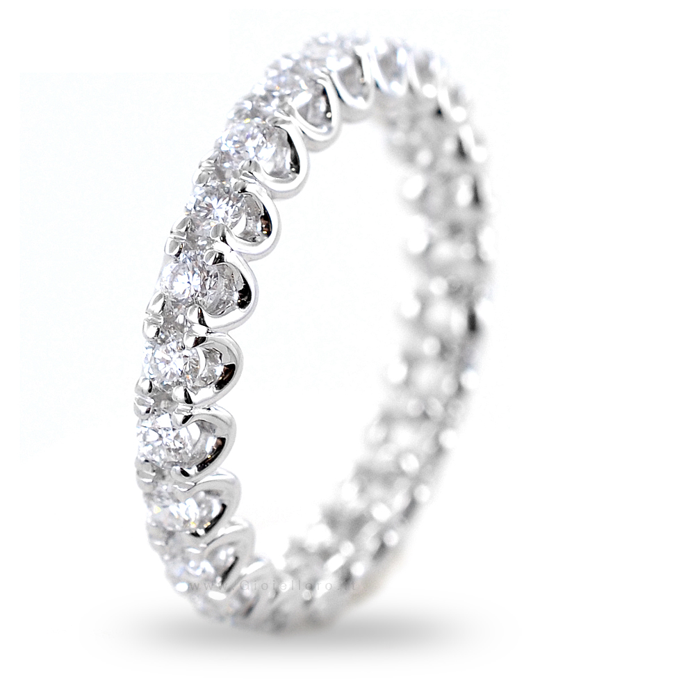 Anello fede Eternity in oro e Diamanti Dluce | Gioielloro.it - La tua ...