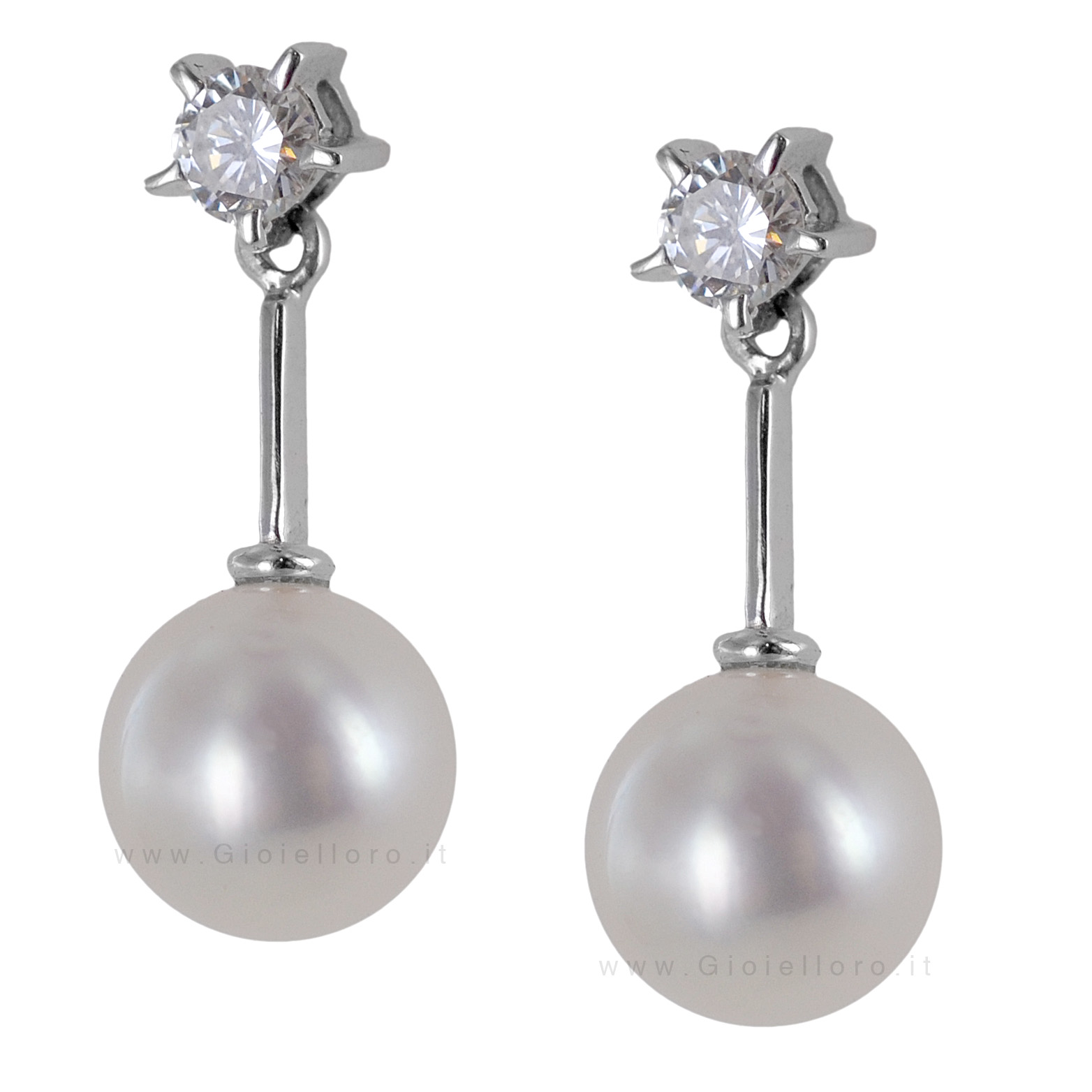 Orecchini Perle 8 mm e brillanti by Damiani | Gioielloro.it - La tua ...