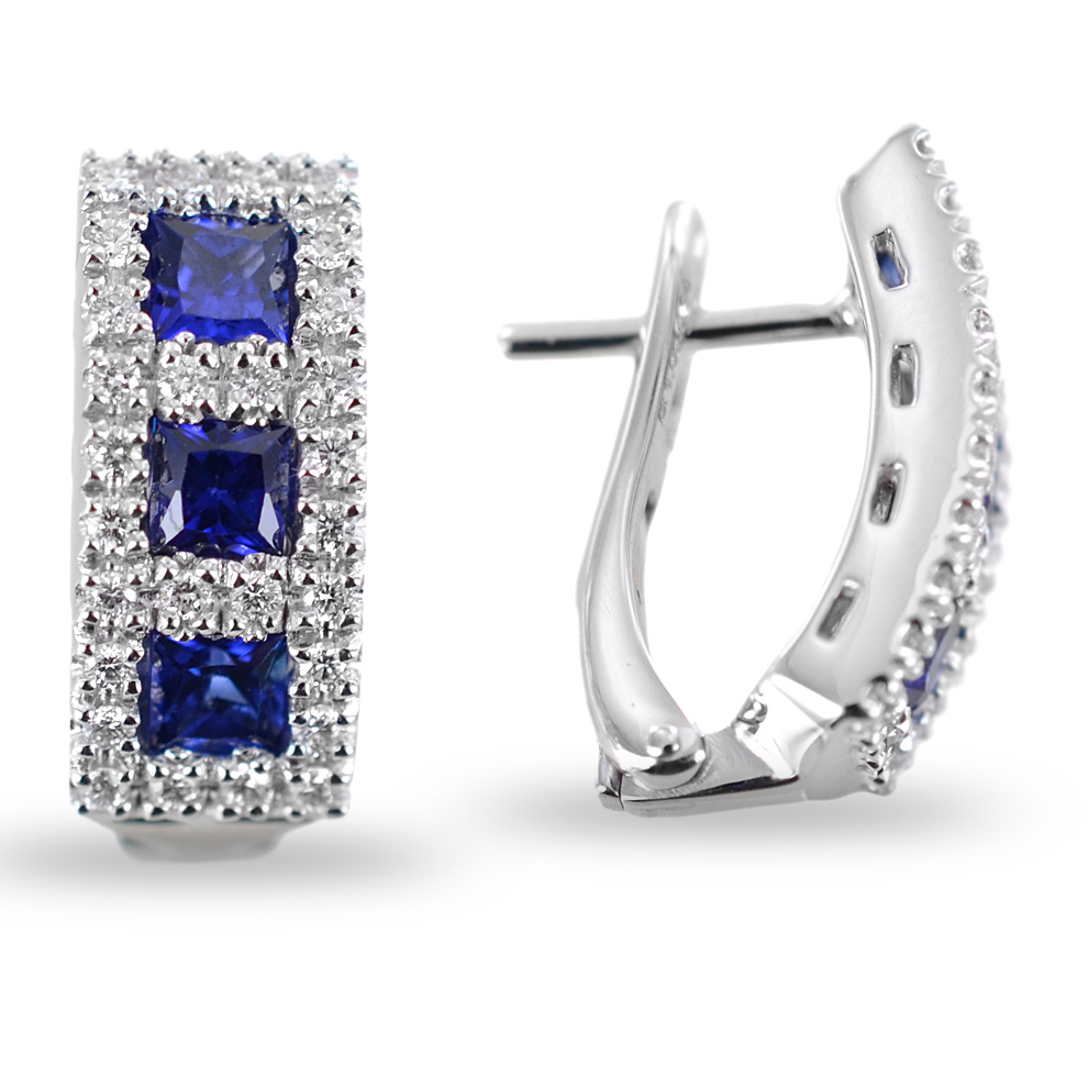 Orecchini trilogy di Zaffiri con Diamanti colore F | Gioielloro.it - La ...
