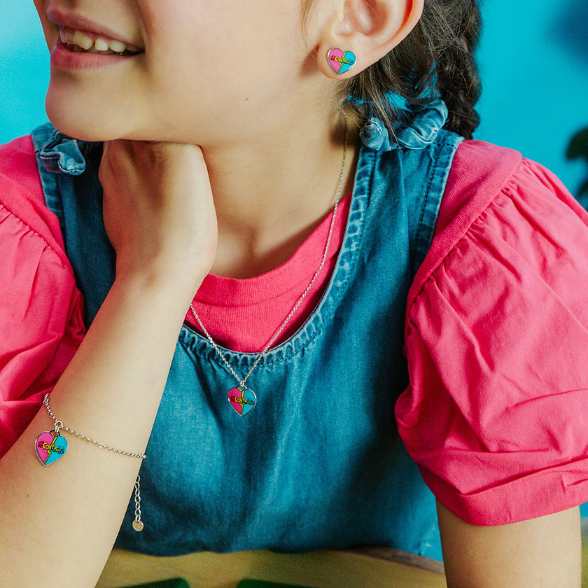 Bracciale da bambina cuore Gioielli Luì e Sofì Me Contro Te BRA 229 ...