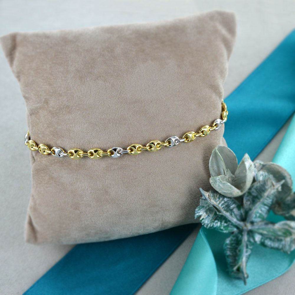 Bracciale in oro da uomo maglia marina | Gioielloro.it - La tua ...
