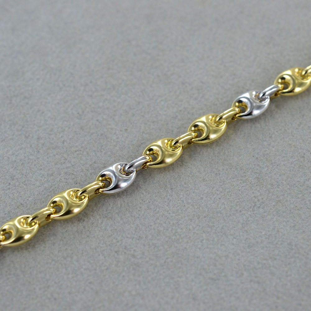 Bracciale in oro da uomo maglia marina | Gioielloro.it - La tua ...