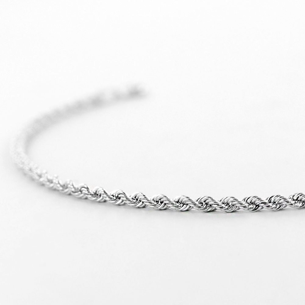 Bracciale maglia fune in oro bianco - Oreficeria Aretina | Gioielloro ...
