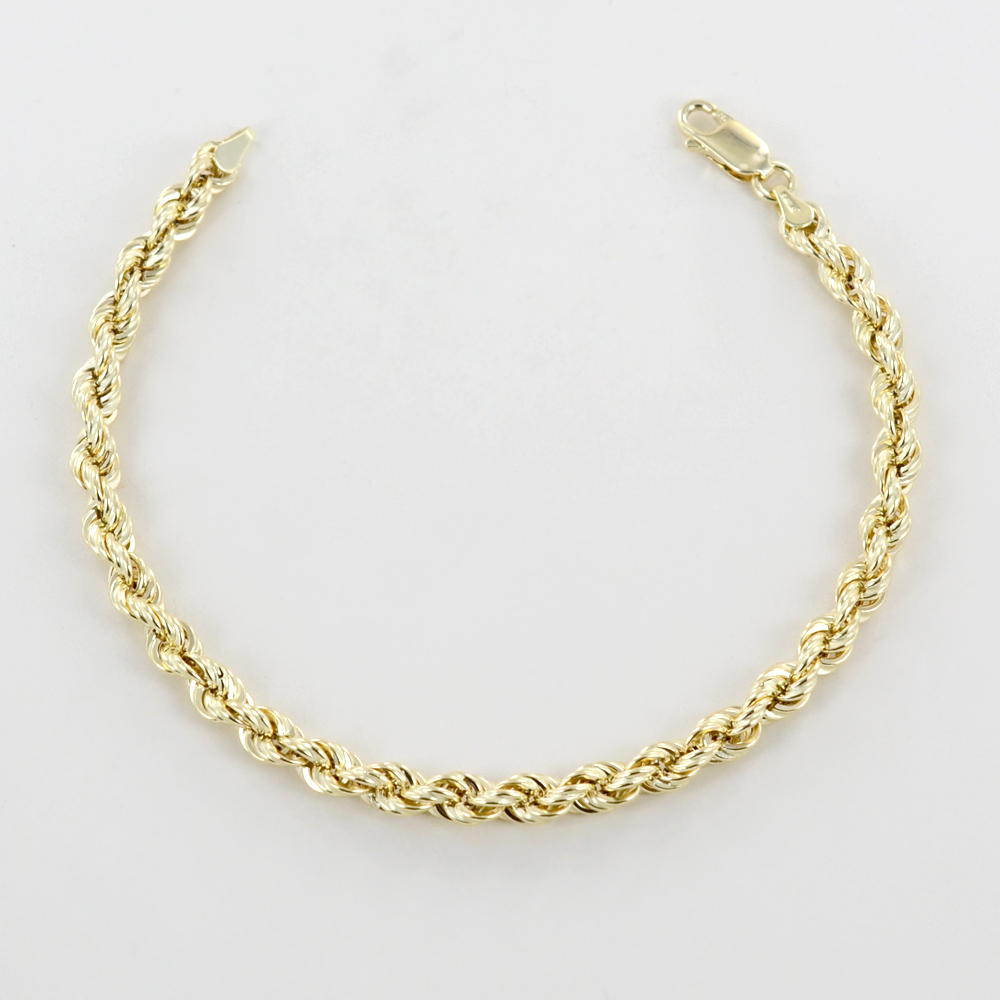 Bracciale maglia fune in oro giallo 19 cm - Oreficeria Aretina ...