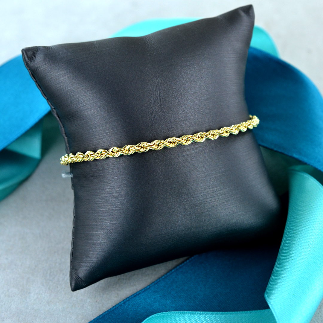 Bracciale maglia fune in oro giallo 18 cm - Oreficeria Aretina ...