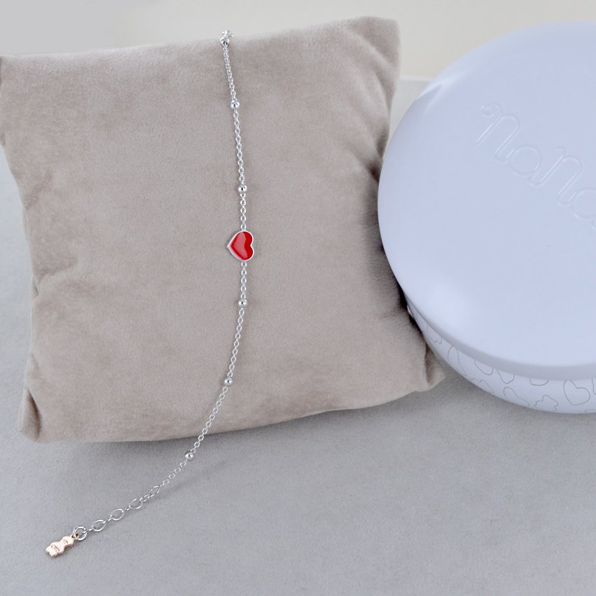 Bracciale Nanan da bambina con Cuore Rosso NAN0233 | Gioielloro.it - La tua gio