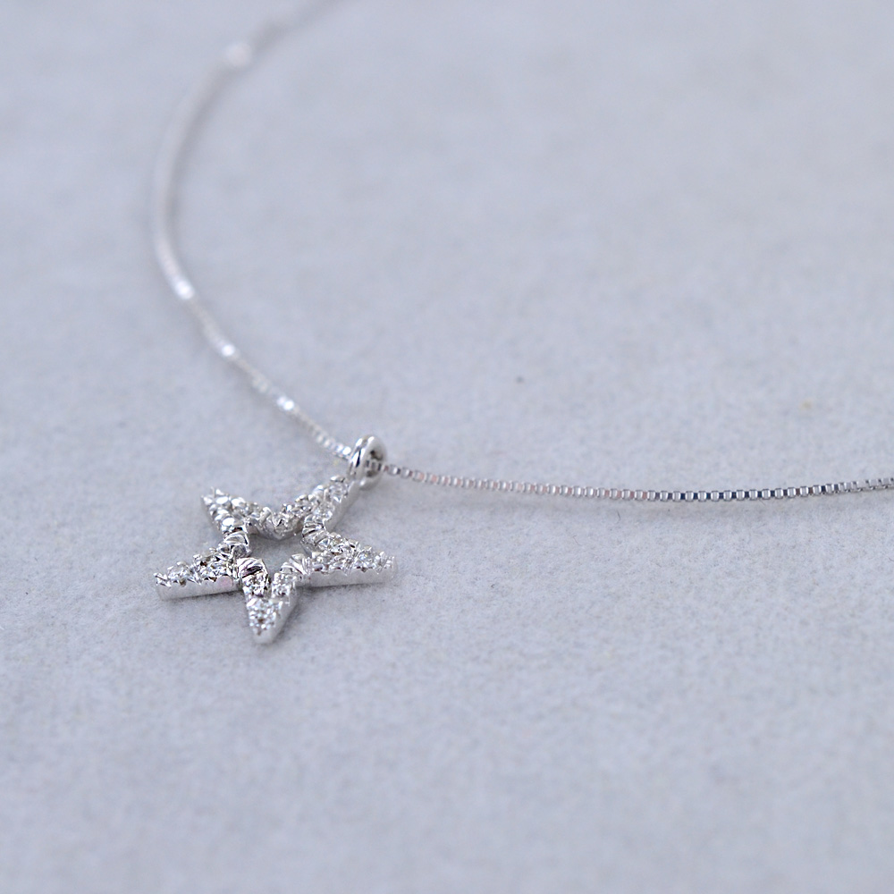 Collana con ciondolo Stella Traforata con Diamanti | Gioielloro.it - La ...