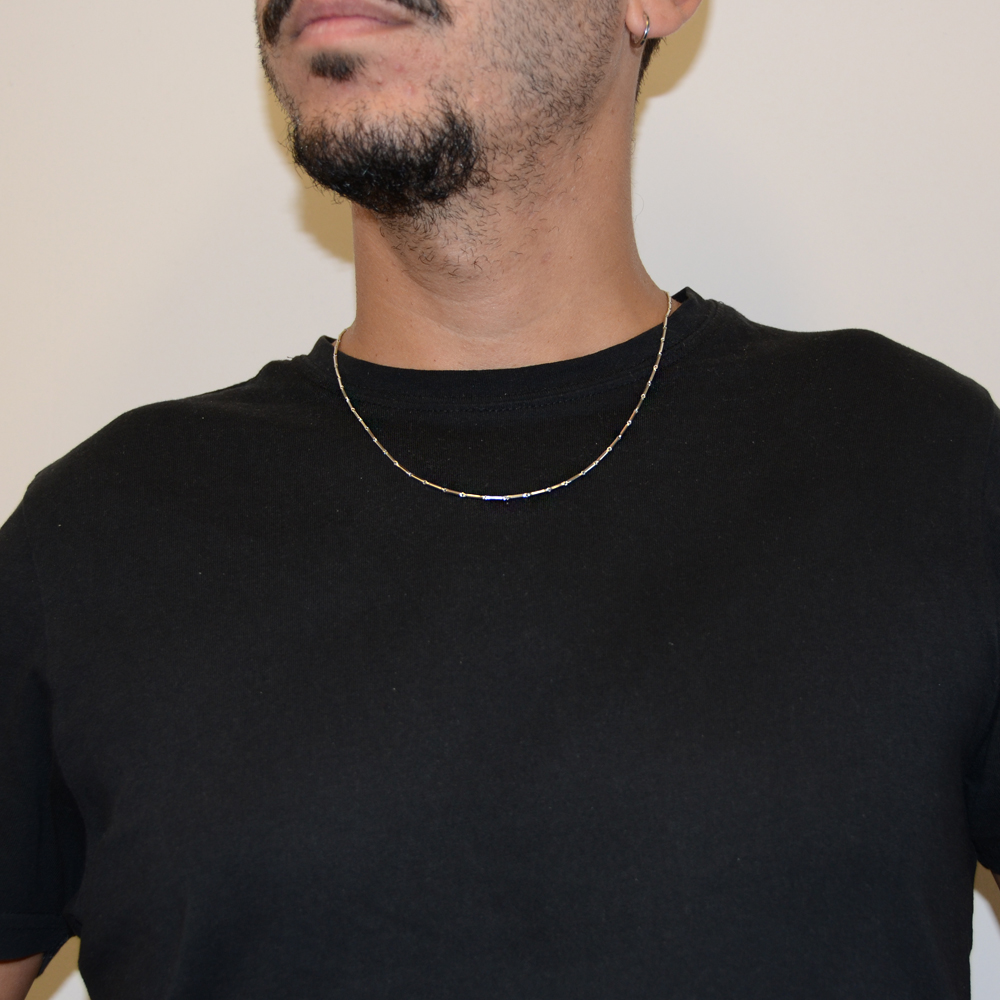 Collana da uomo in oro bianco 50cm | Gioielloro.it - La tua gioielleria ...
